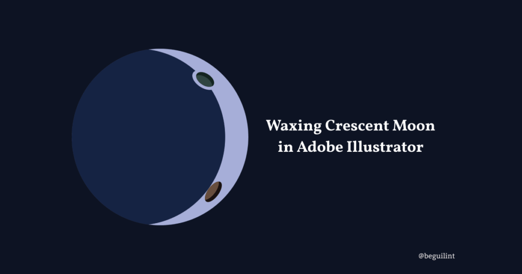 How to create a simple moon in Adobe Illustrator – beguilint